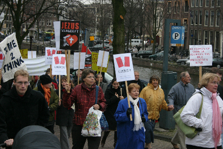 Protest tegen inperking abortusrecht